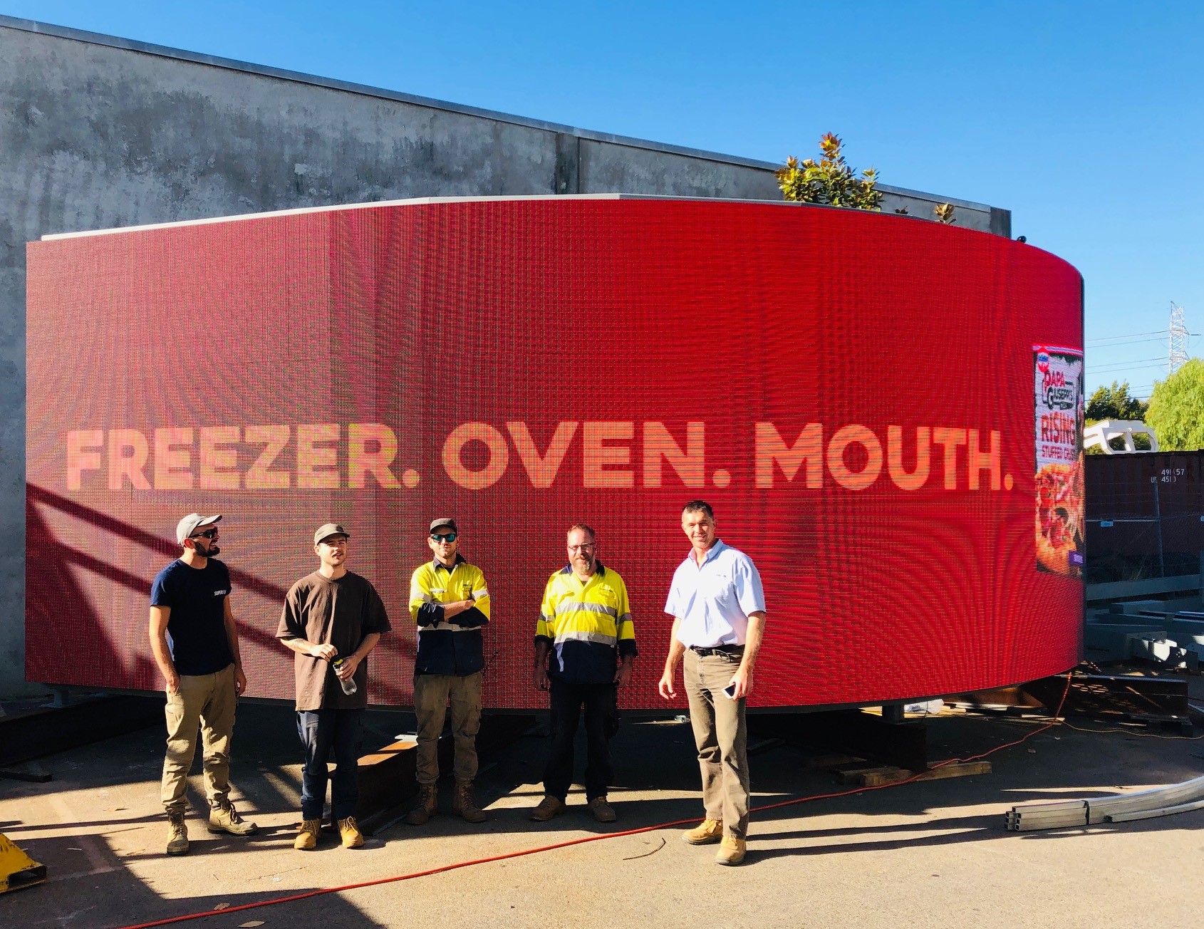 Curved digital sign on Wellington Street - Signs & Lines