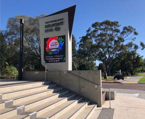 BELMONT'S NEW DIGITAL ENTRY PYLON - Signs & Lines